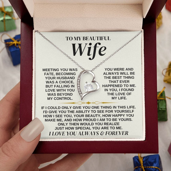 To My Beautiful Wife - Forever Love Necklace Gift Set - SS323 – Sugar ...