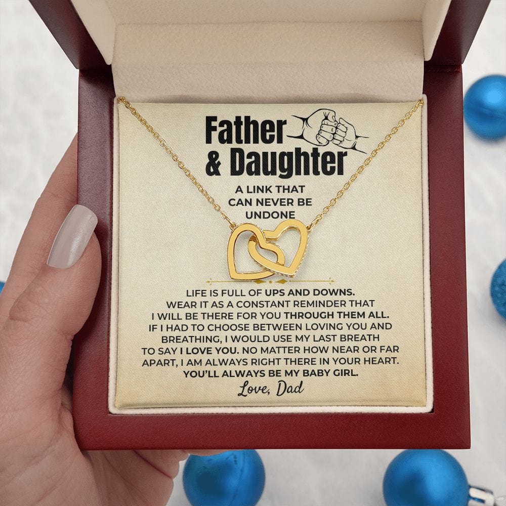 To My Daughter - Love Dad - Interlocked Hearts Gift Set - SS398DV2 ...